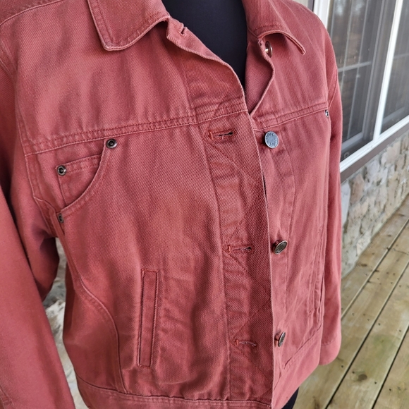 J. Jill | Jackets & Coats | Jjill Jean Jacket Raspberry Color Size Sp ...